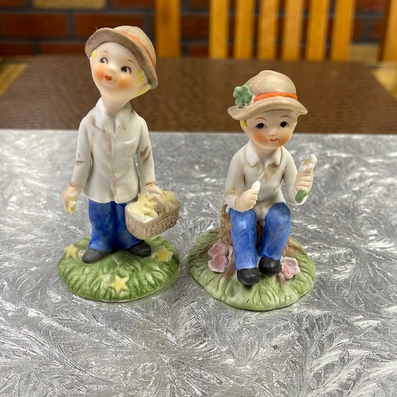 Accents | Vintage And Rare Ceramic Child Enjoying The Days Of Spring ...